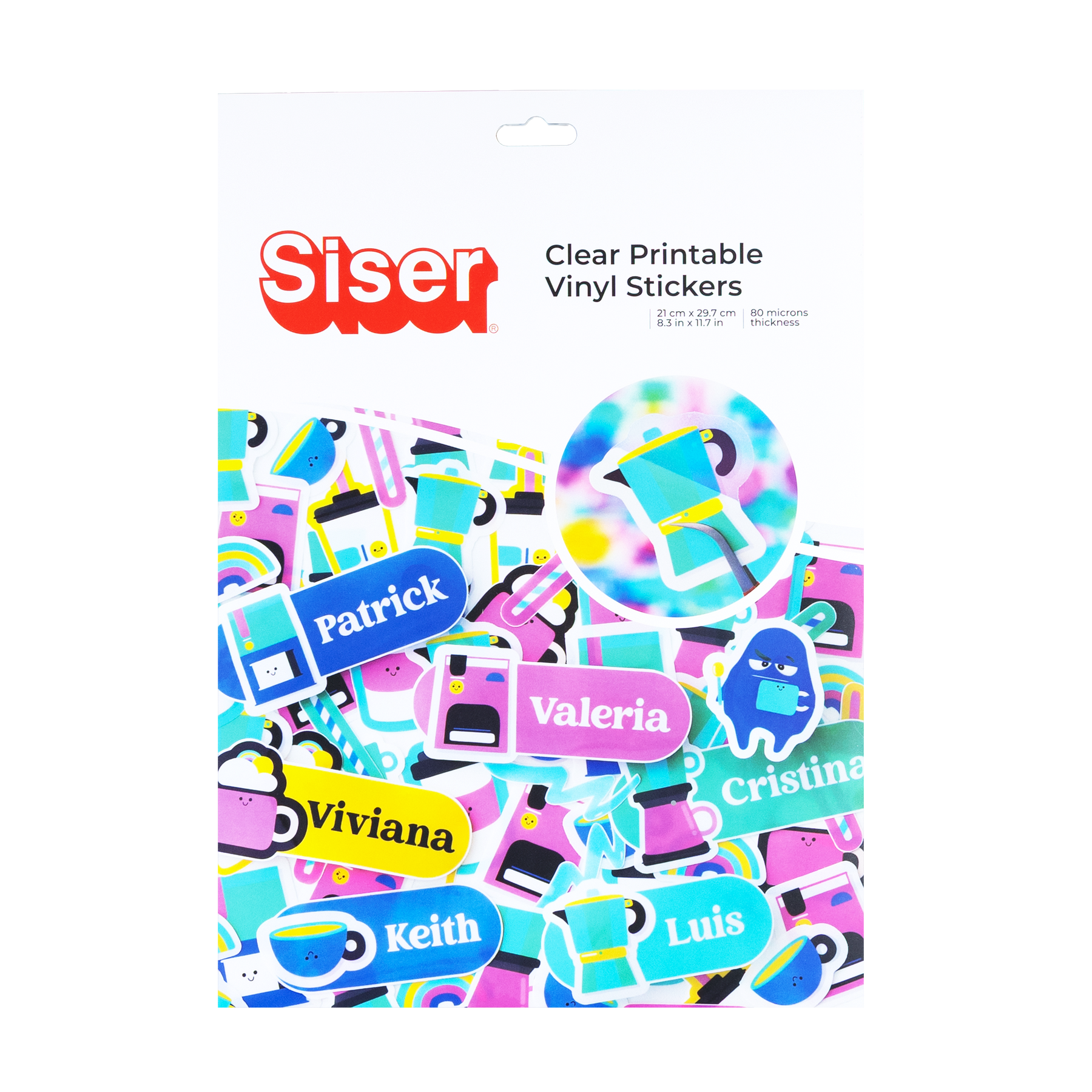 Siser Waterproof Printable - Clear Vinyl Sticker Paper A4 Sheets & Pac