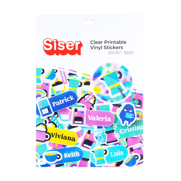 Siser Waterproof Printable - Clear Vinyl Sticker Paper A4 Sheets & Pac